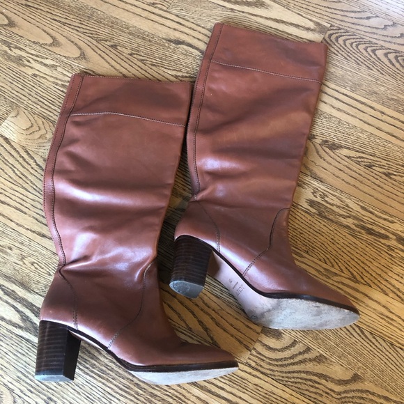 J. Crew | Shoes | J Crew Booker Tall Midheel Boots Brown | Poshmark